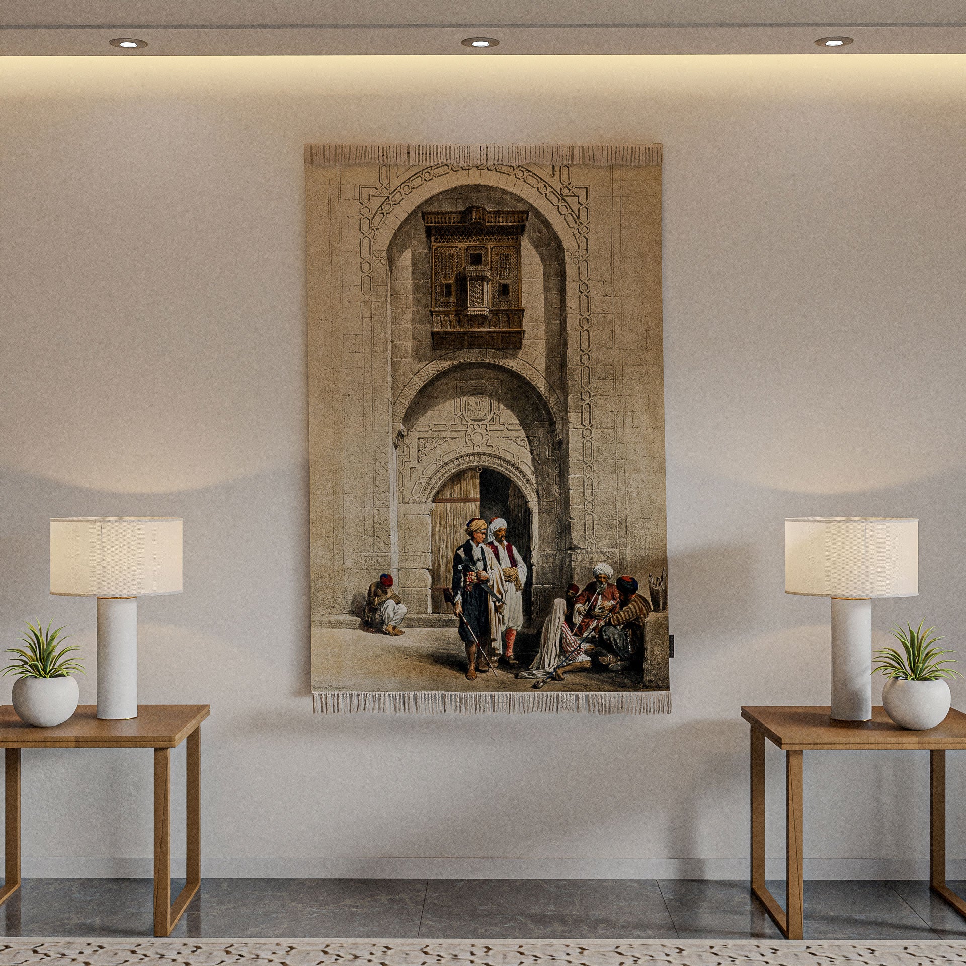 Wall Rug - Arabesque architecture of Cairo illustration