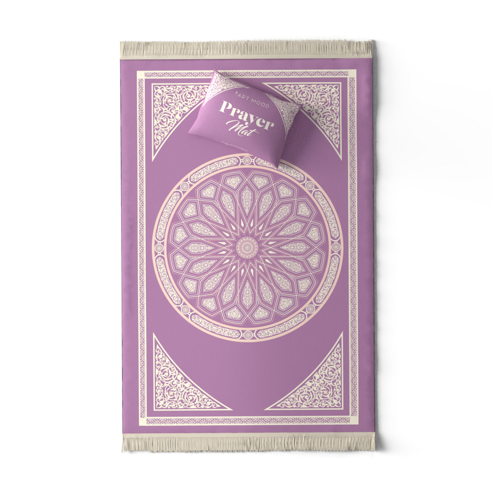 Prayer Mat AL-Qubba Pastel Purple - Velvet